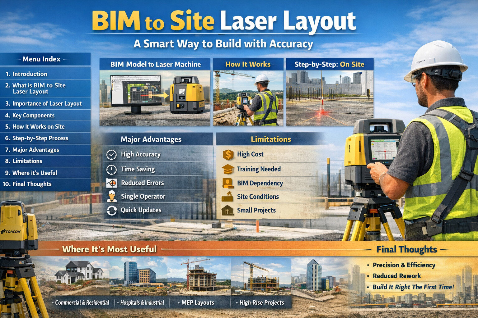 BIM to Site Laser Layout: From Model to Construction